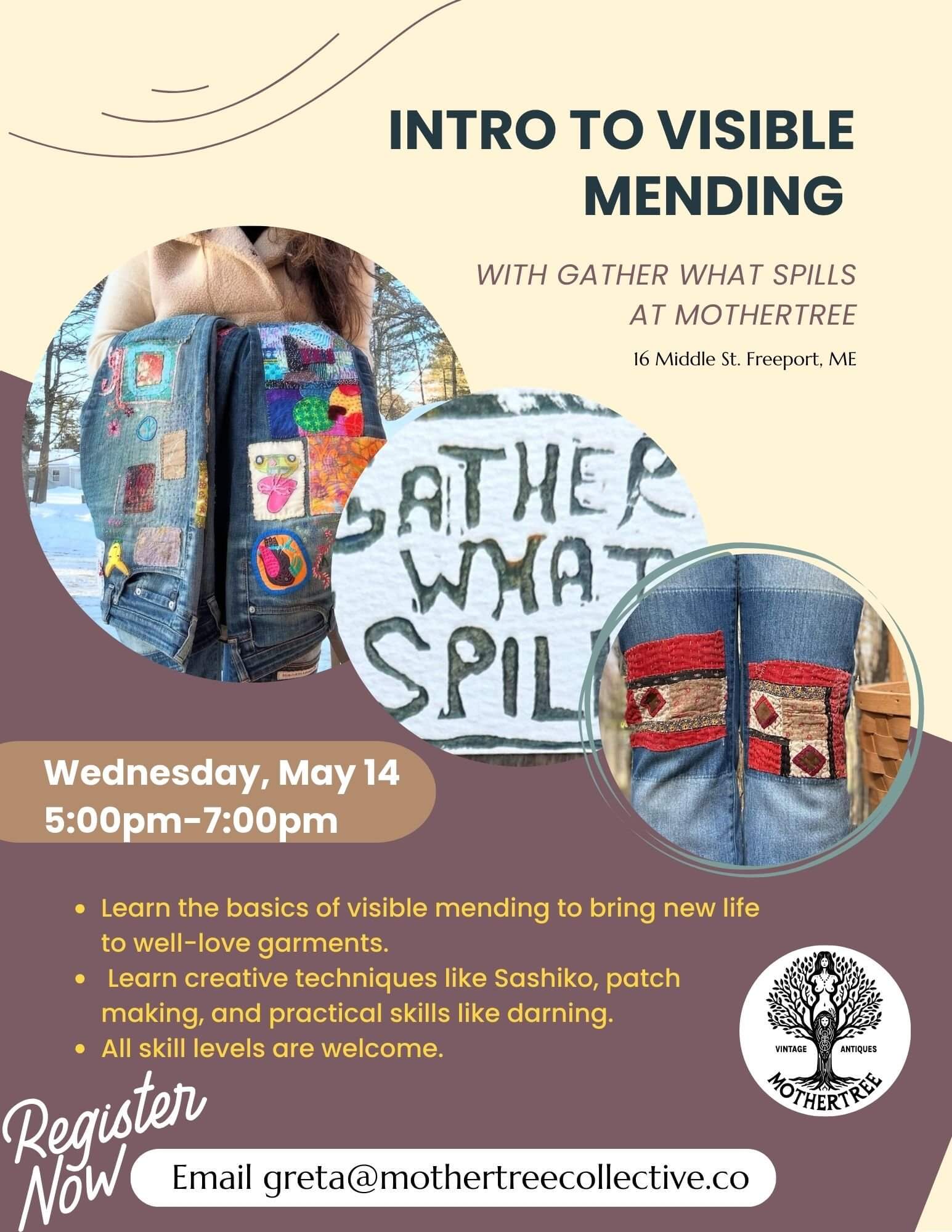 Mothertree Collective - Visible Mending Workshop - Visit Freeport